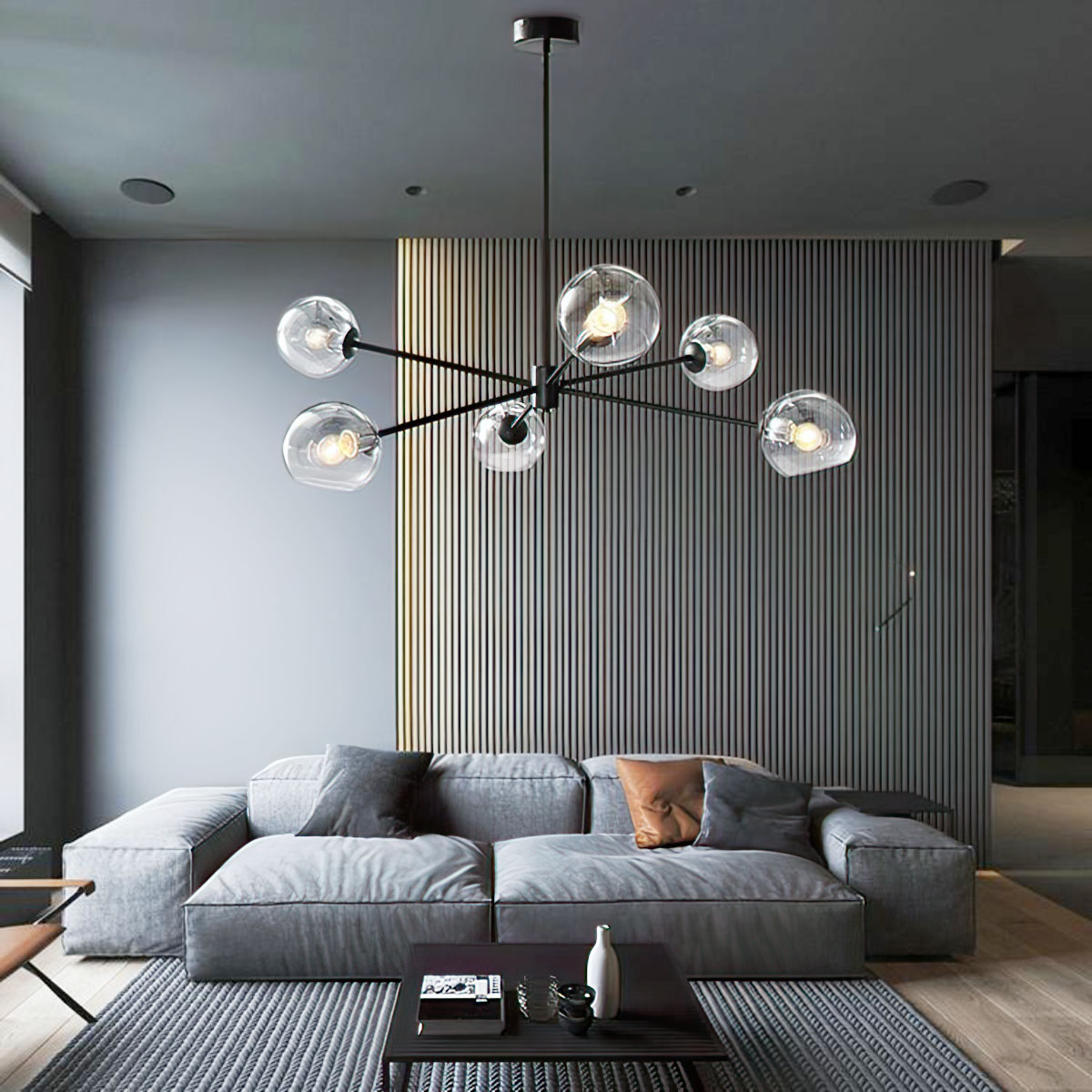 Staggered Glass 6-Light Chandelier - Svolight